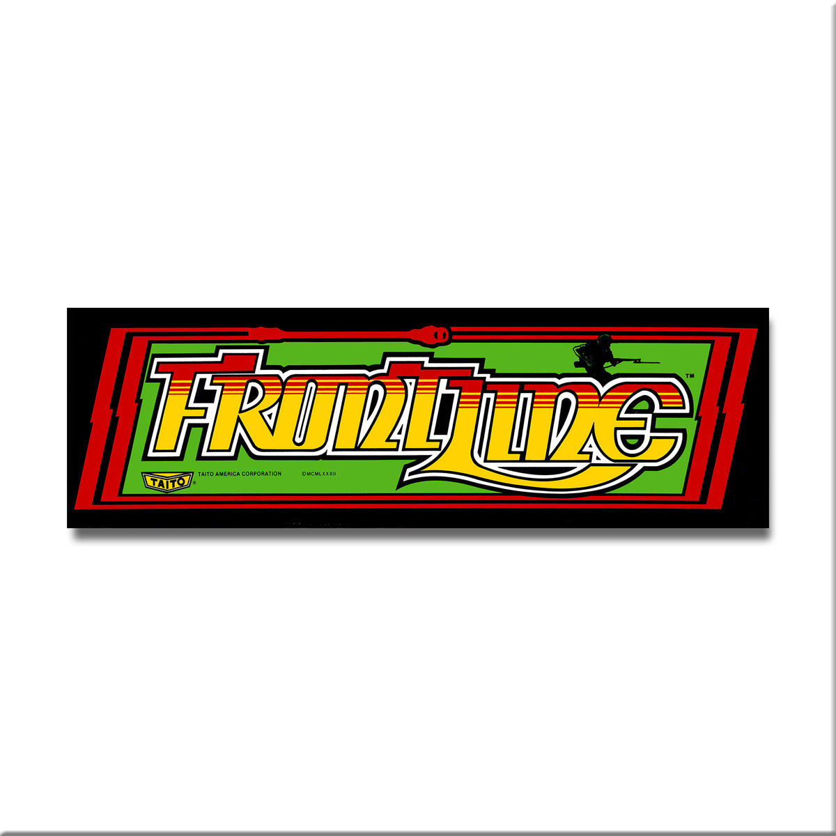 Front Line Arcade Backlit Marquee Insert 26" x 8" – Vertex Decals