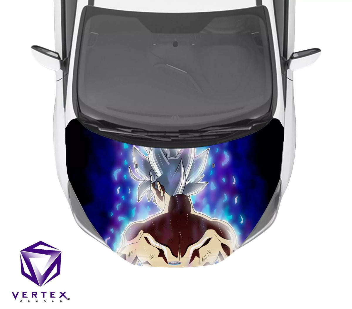 Goku Ultra Instinct Anime Hood Wrap 65" X 50" – Vertex Decals