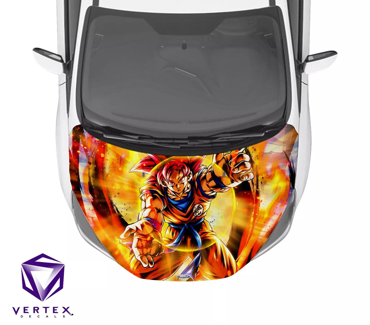 Goku Super Saiyan God Anime Hood Wrap 65 X 50 – Vertex Decals