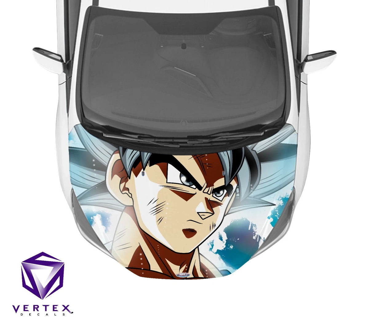 Goku Ultra Instinct Anime Hood Wrap 65" X 50" – Vertex Decals