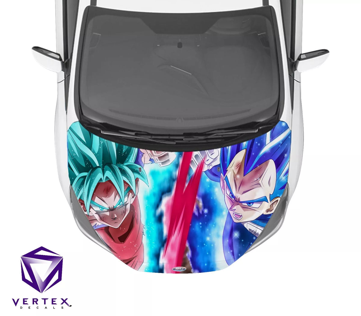 Goku & Vegeta Anime Hood Wrap 65" X 50" – Vertex Decals