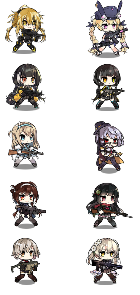 Girls Frontline SMG 5-Star Sticker Sheet – Vertex Decals