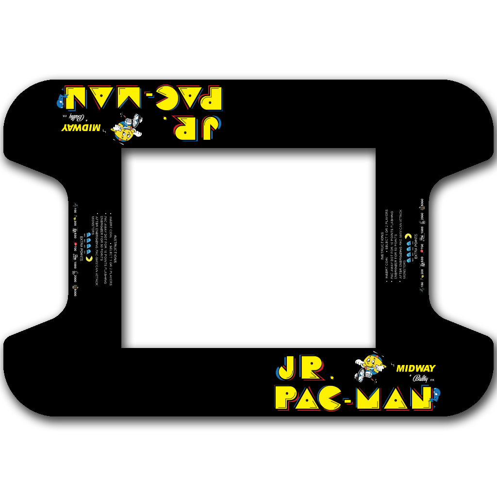 JR. PAC-MAN Cocktail Glass Underlay – Vertex Decals
